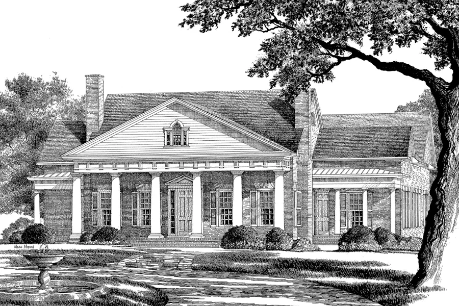A Courtyard Home House Plan | Southern Living House Plans
